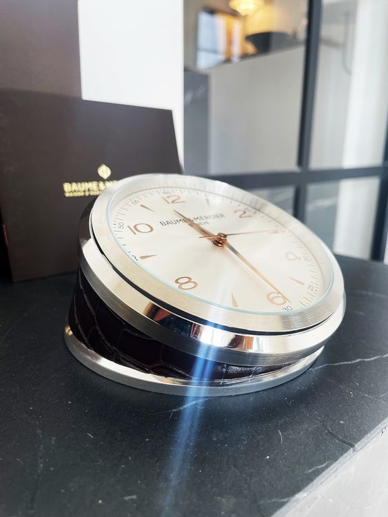 Horloge de table Baume et Mercier Clifton Quartz Crocodile (Neuf avec ...