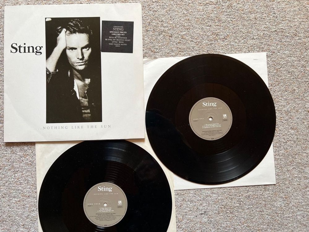 Sting – ...Nothing Like The Sun - 2 LPs ♪ GEWASCHEN ♪ (Gebraucht) in Unterseen für CHF 18.9 ...