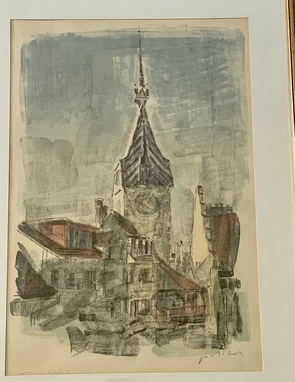 Hans Potthof (1911-2003) Litho. Zuger Altstadt Handsigniert | Kaufen auf Ricardo