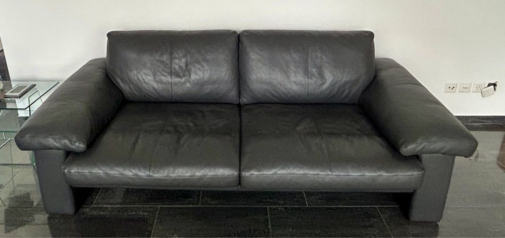 Schwarzes Ledersofa | Kaufen auf Ricardo