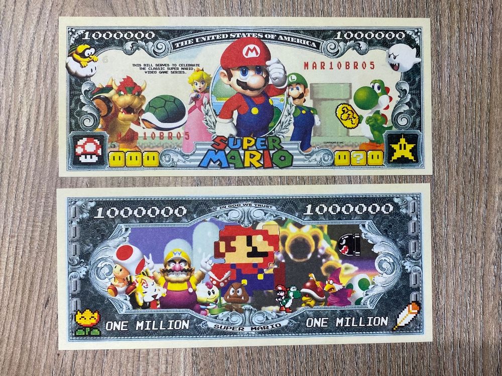 SAMMLERSTÜCK Super Mario Nintendo One Million Note | Kaufen auf Ricardo