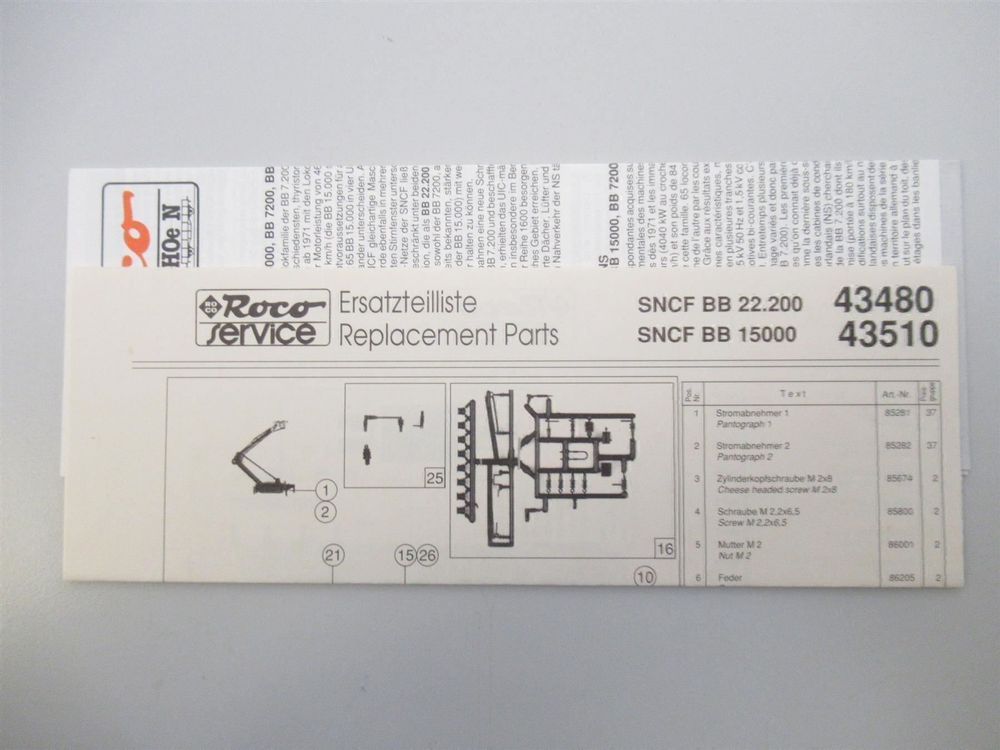 Roco 43510 SNCF BB 15000 DC Analog H0 (Gebraucht) in Basel für CHF 70 ...