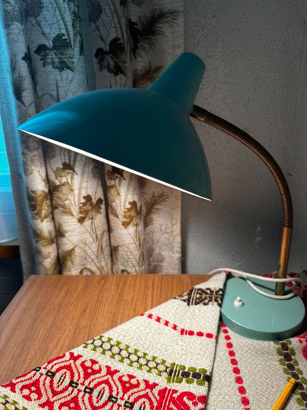 Tischlampe türkis AMBA Basel Alfred Müller 60er Jahre (Gebraucht) in ...