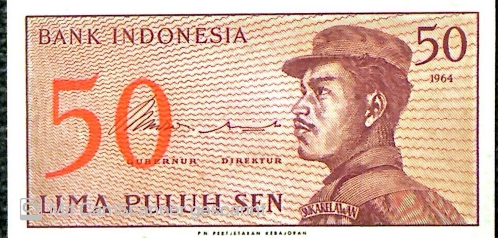 Historische Banknote Indonesien 50 Sen 1964 (Neu (gemäss Beschreibung)) in Madiswil für CHF 9 ...