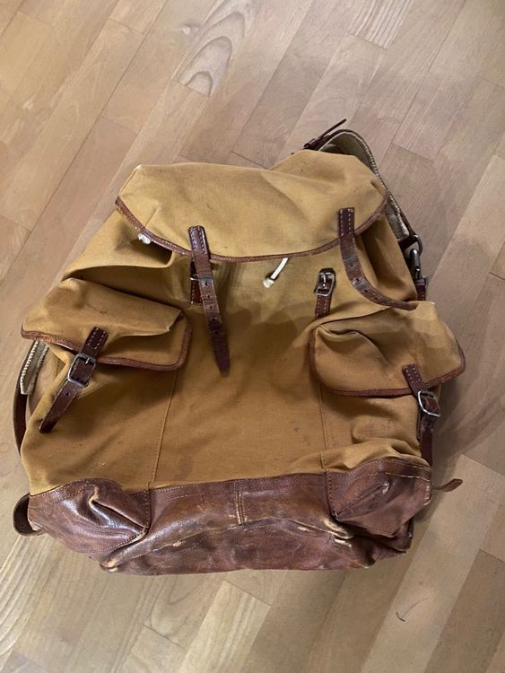 Rucksack alt vintage Leinen/Leder gross (Gebraucht) in Wittwil für CHF ...