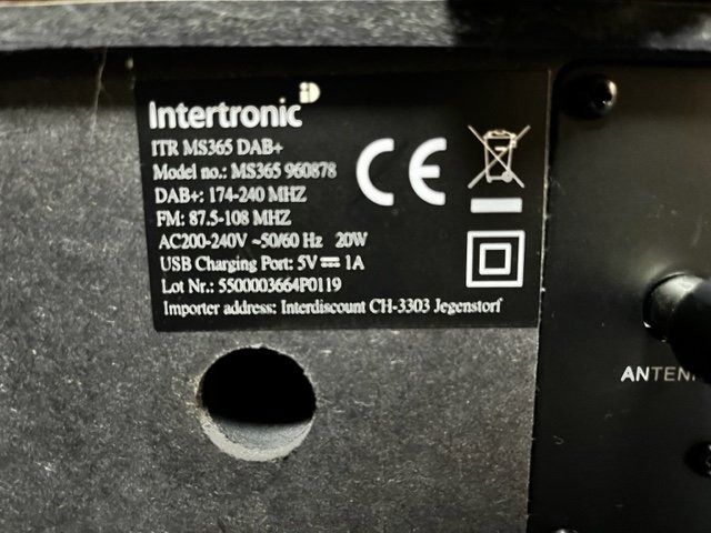 Intertronic DAB+ Radio CD USB ITR MS365 DAB+ (Gebraucht) in Belp für ...