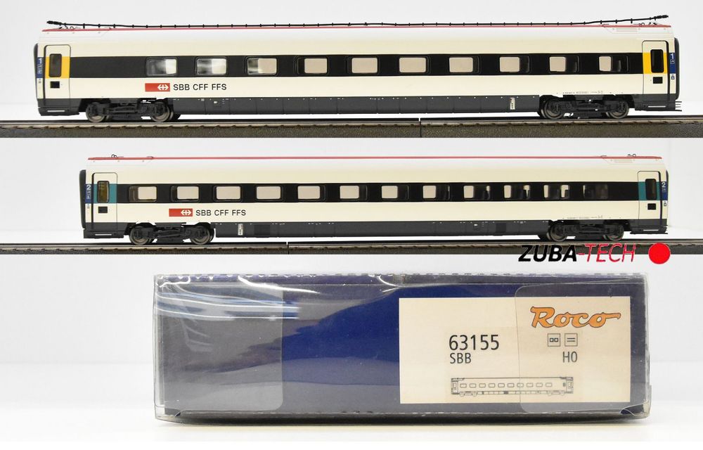 Roco 63155 ICN Zusatzwagenset 2-tlg SBB H0 GS mit OVP (Neu (gemäss ...
