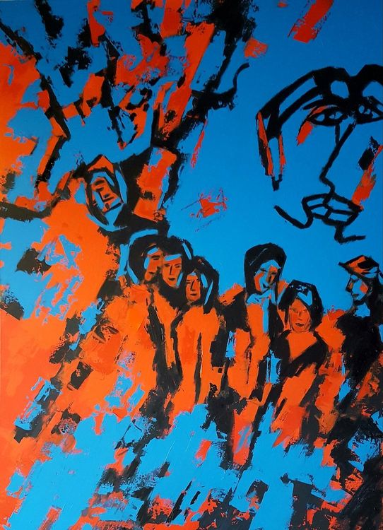 Grosses Wandbild - Acryl auf Leinwand - Die sureale Bar (Neu (gemäss Beschreibung)) in Männedorf ...