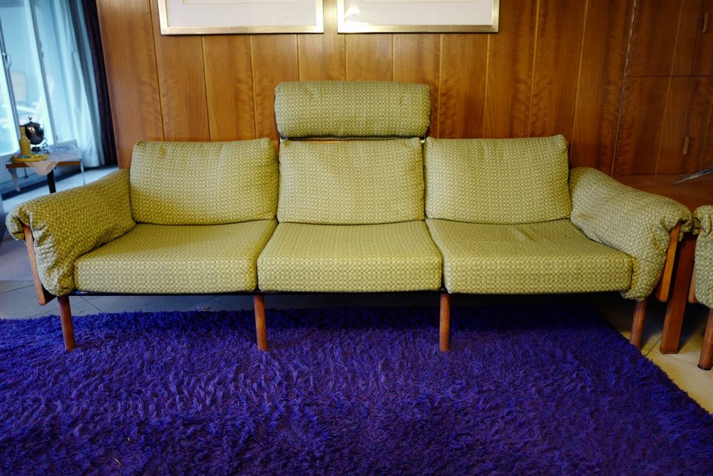 Finnisches Haimi Original Vintage 3er Sofa 1967 in Teakholz (Gebraucht ...