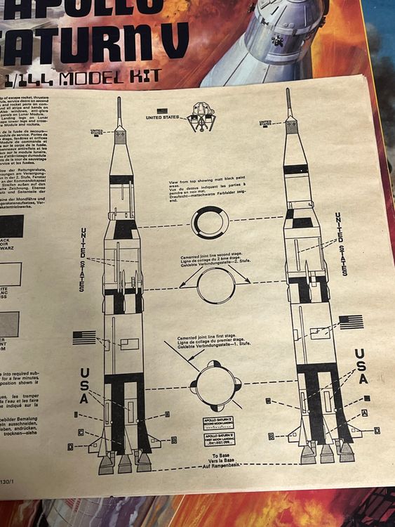 Airfix APOLLO SATURN V Rakete Rarität ca. 1980 (Neu und ...