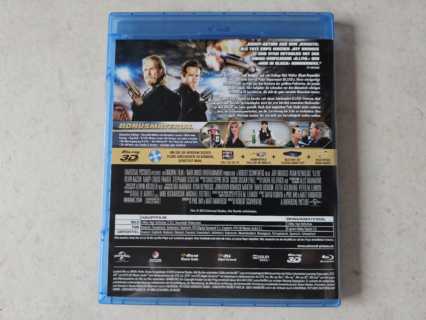 R.I.P.D. - Bluray 3D (Gebraucht) in Schneisingen für CHF 3 – mit ...