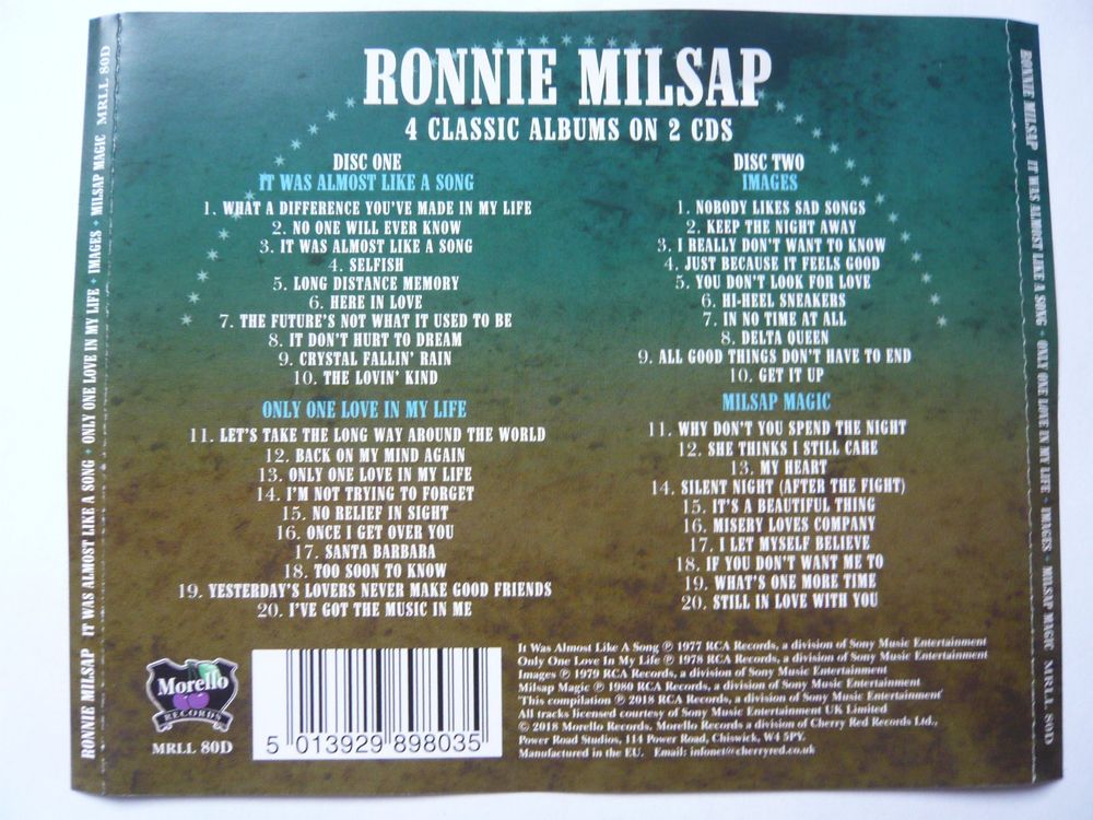 RONNIE MILSAP 4 Classic Albums on 2 CD | Kaufen auf Ricardo