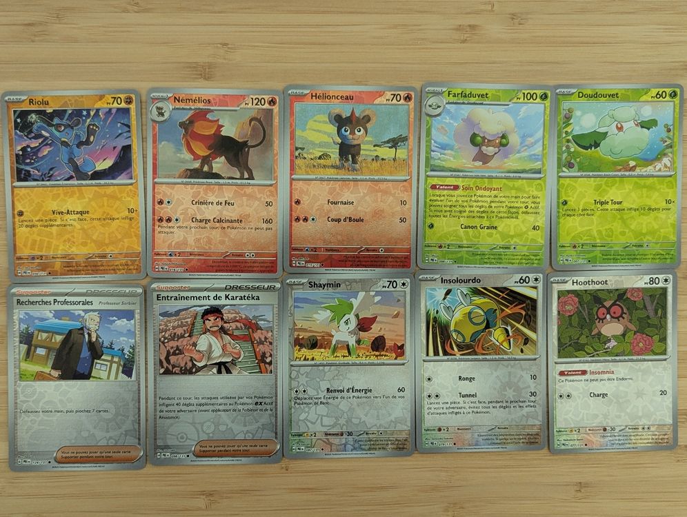 10 carte pokemon reverse d'évolution prismatique (FR) (Neuf (Voir ...