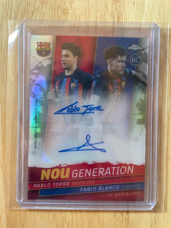 Pablo Torre Fabio Blanco Dual Autogramm RC /150 Fc Barcelona (Neu ...