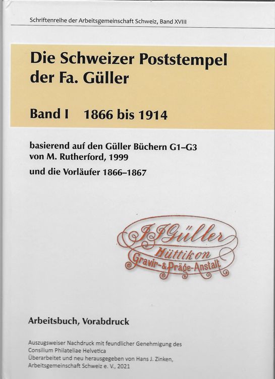 Die Schweizer Poststempel der Fa. Güller (Gebraucht) in Hefenhofen für ...