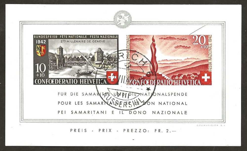 Schweiz 1942 Block Pro Patria gestempelt ZÜRICH (175.-) | Kaufen auf Ricardo