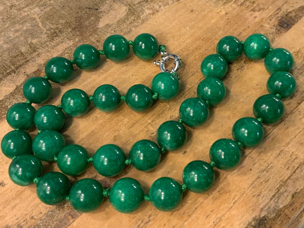 VINTAGE JADE COLLIER GROSSE PERLE NATÜRLICH, 77 GR (Gebraucht) in ...