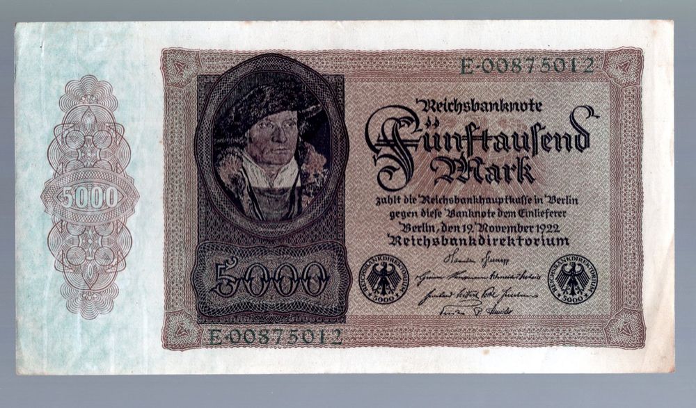 Germany 5000 mark 1922 TOP grade AU (Gebraucht) in Leibstadt für CHF 52 ...