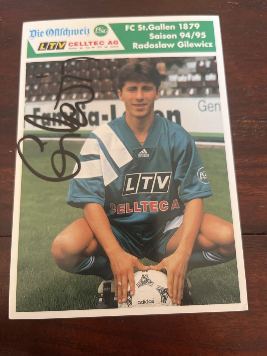 FC St. Gallen FCSG Vintage Autogrammkarte Radoslaw Gilewicz (Gebraucht) in Wallisellen für CHF ...