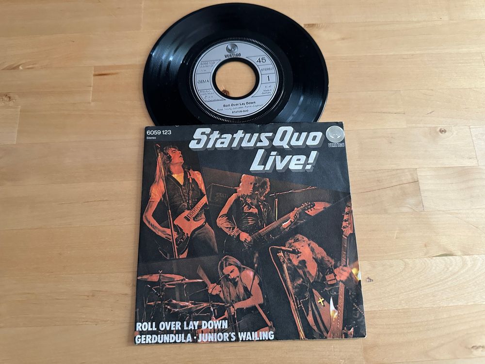 STATUS QUO tolle Live Single Roll over lay down Kult 7" 70's | Kaufen ...
