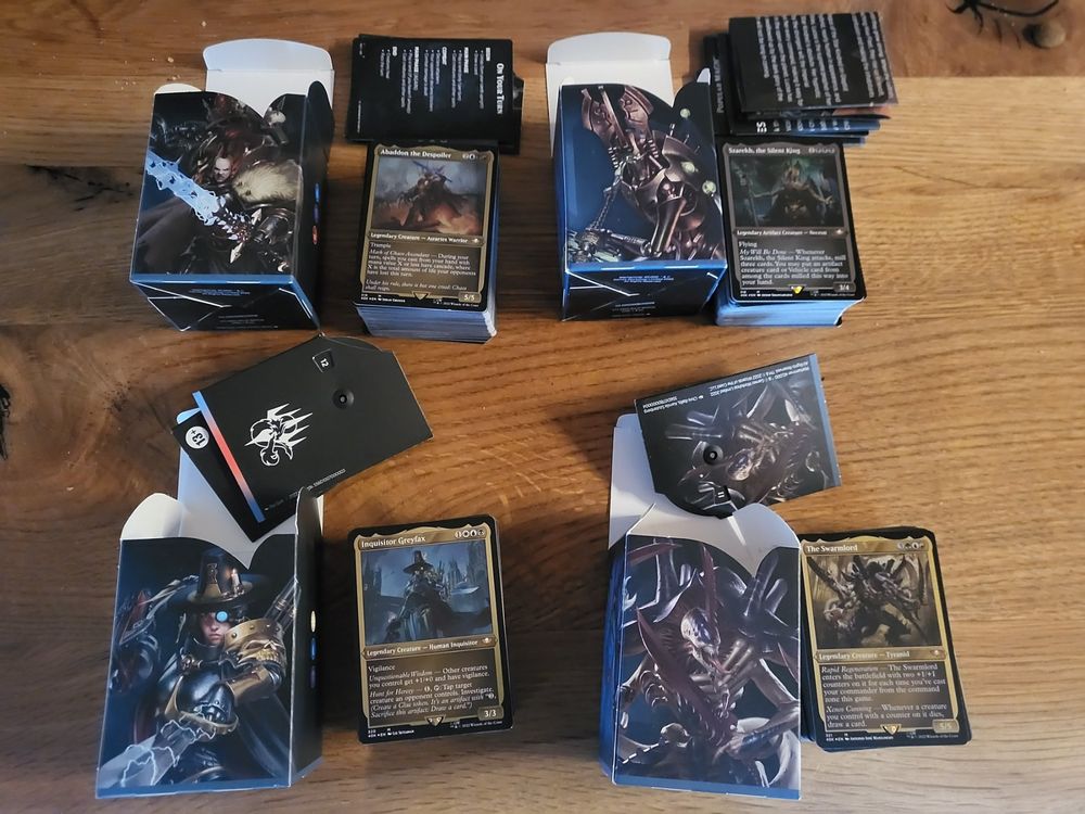 MTG alle 4 WH40K Commander set mint, komplett EN (Neu (gemäss ...