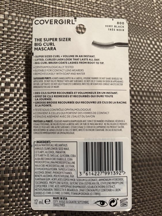 Covergirl Mascara The Supersizer Big Curl 800 very Black (Neu und ...