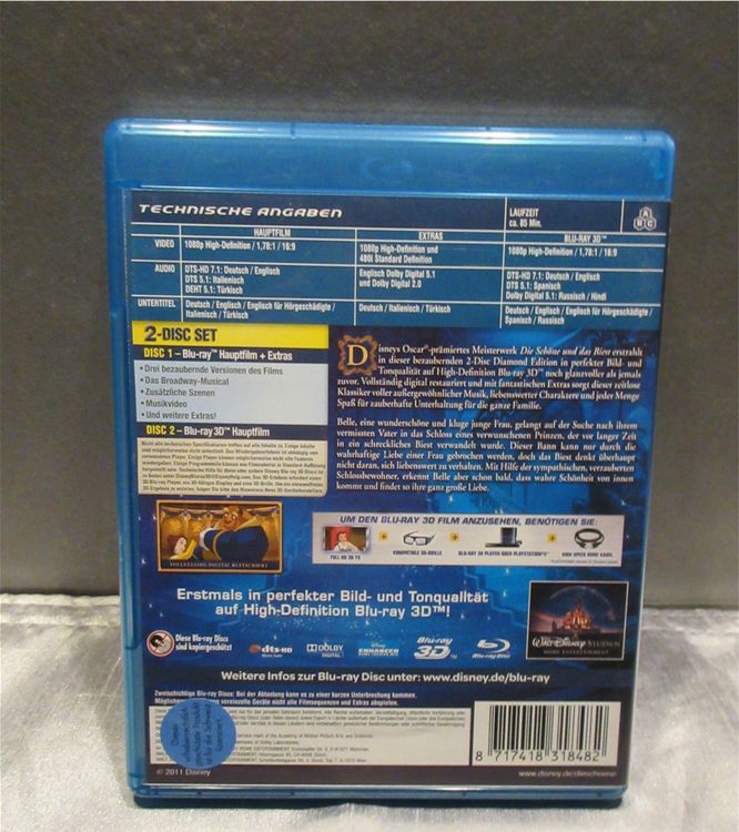 Bluray Film Walt Disney die Schöne und das Biest 3D & 2D | Kaufen auf Ricardo
