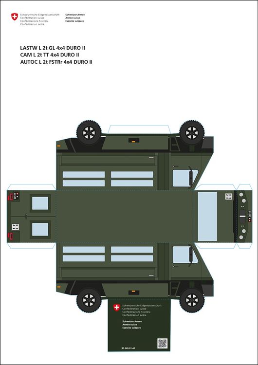BASTELBOGEN POSTER SCHWEIZER ARMEE MILITÄR, SANITÄT MERCEDES (Neu ...