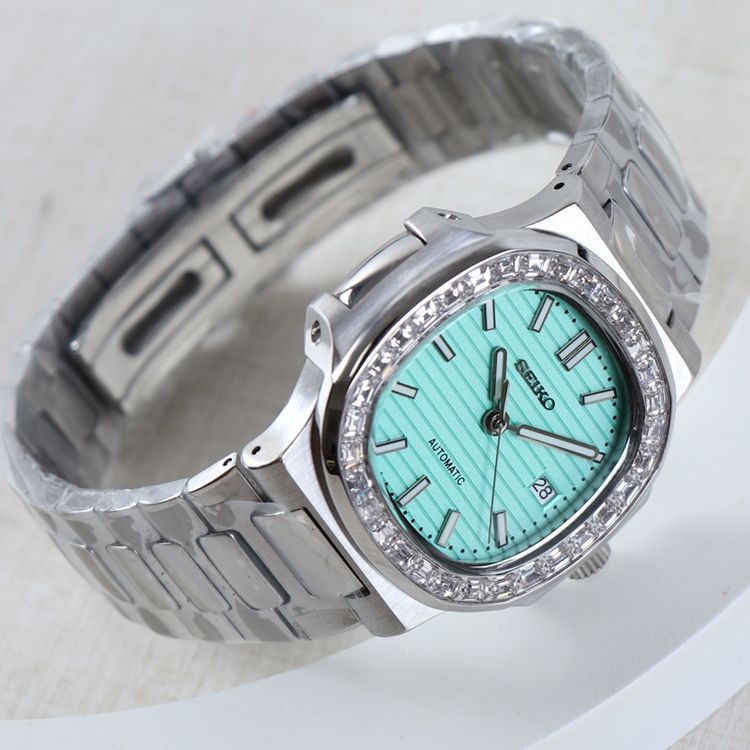 Seiko NH35 Nautilus Mod Tiffany Blue Diamond BRANDNEU! | Kaufen auf Ricardo