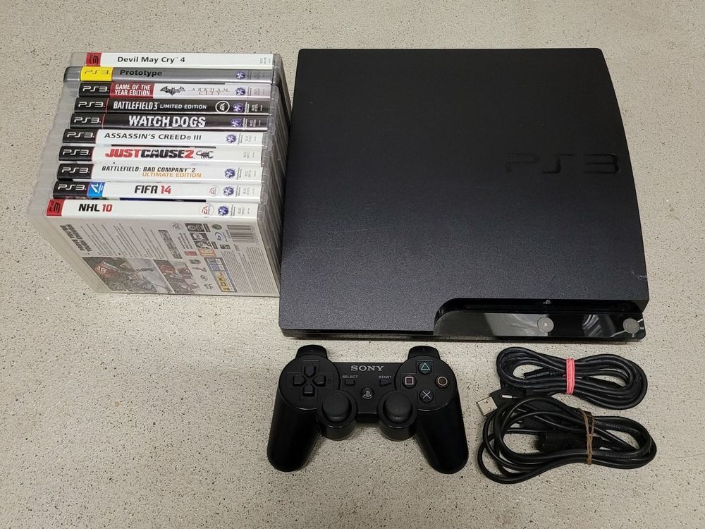 PS3 Konsole + 1 Controller + 10 Games + 120GB A5 (Gebraucht) in Domat ...