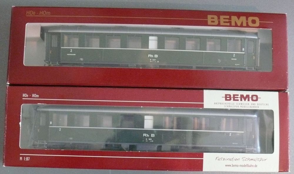 Bemo: 2 Stahlwagen der RhB (Neu und originalverpackt) in Speicher für CHF 127 – mit Lieferung ...