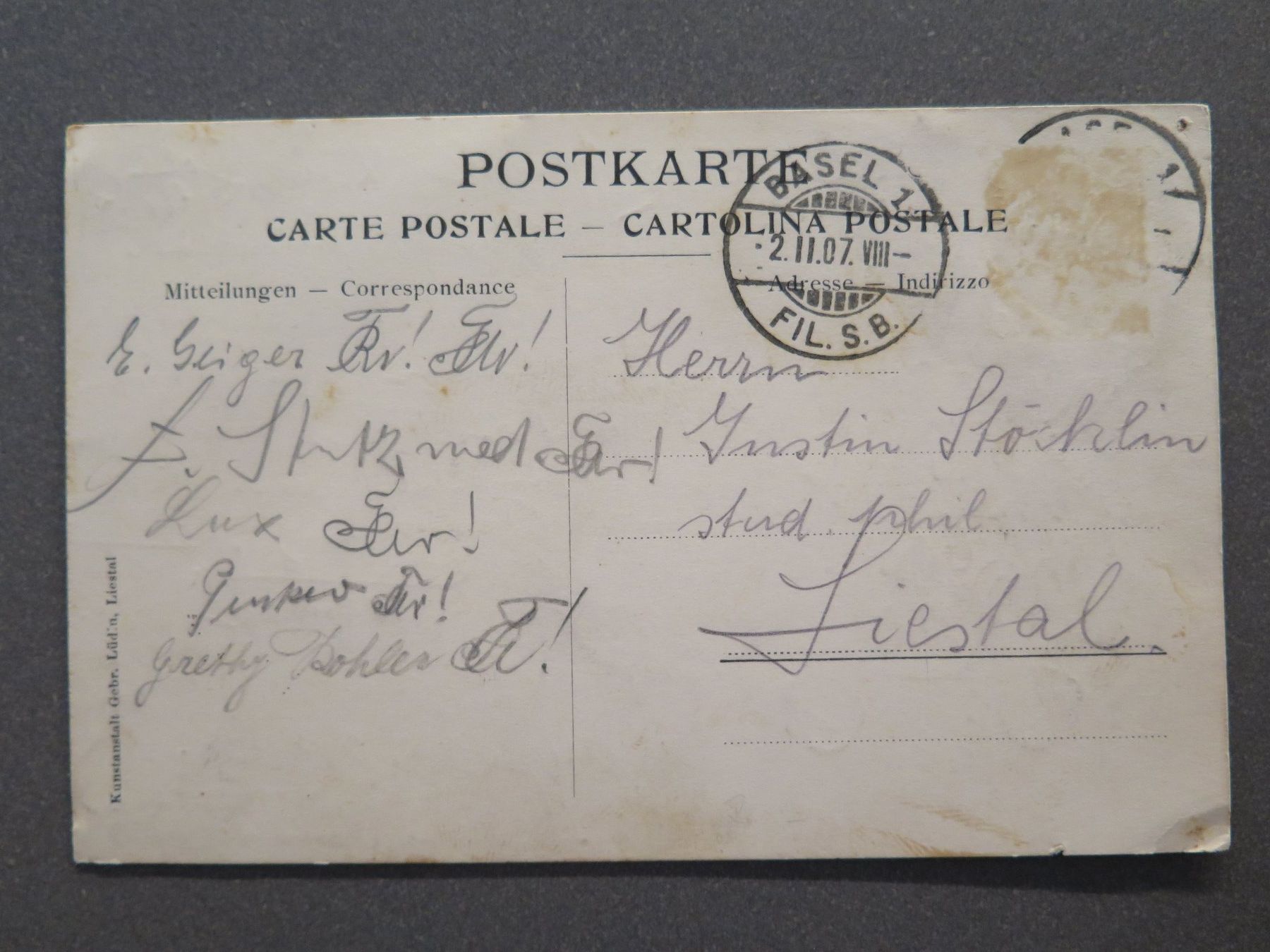 STUDENTIKA - TURNERSCHAFT ALEMANNIA BASEL - gel. 1907 (Gebraucht) in ...