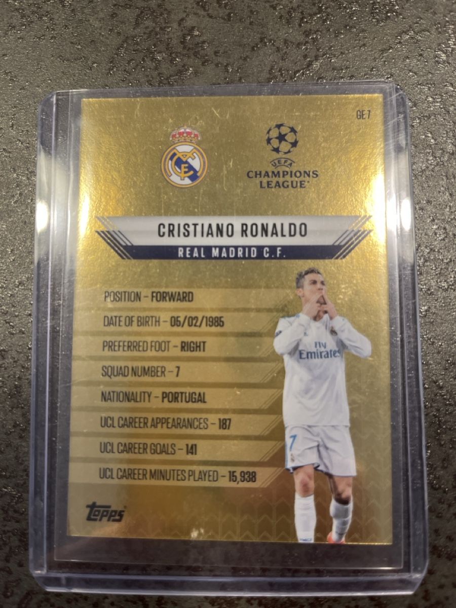 Christiano Ronaldo Gold Edge Edition Champions League Topps (Neu ...