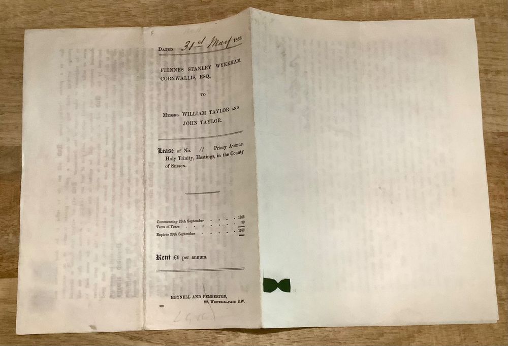 1888 Antiker Pacht Vertrag aus England Siegel & Wertmarken (Gebraucht ...