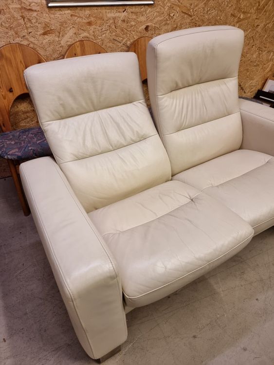 2 Sitzer echt Leder Sofa Creme der Marke Stressless | Kaufen auf Ricardo