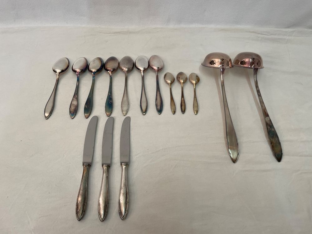 Art Deco Besteck Set versilbert Auerhahn / F.O.B. Essbesteck (Gebraucht) in Hinwil für CHF 75 ...