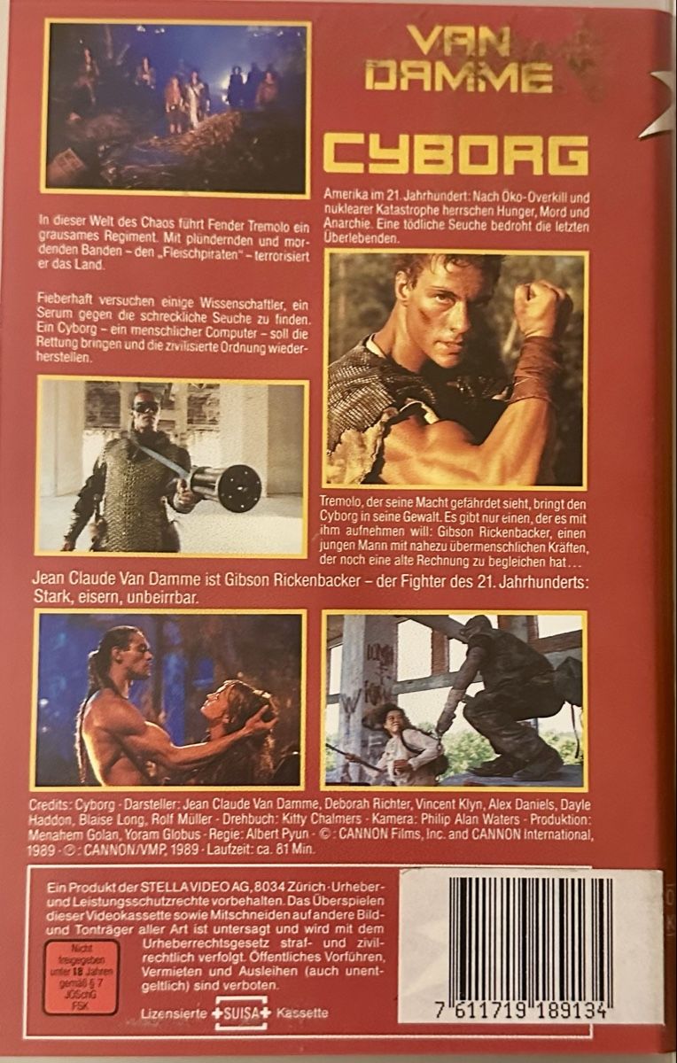 Cyborg - Jean-Claude Van Damme VHS Kassette - Top Zustand! (Gebraucht ...