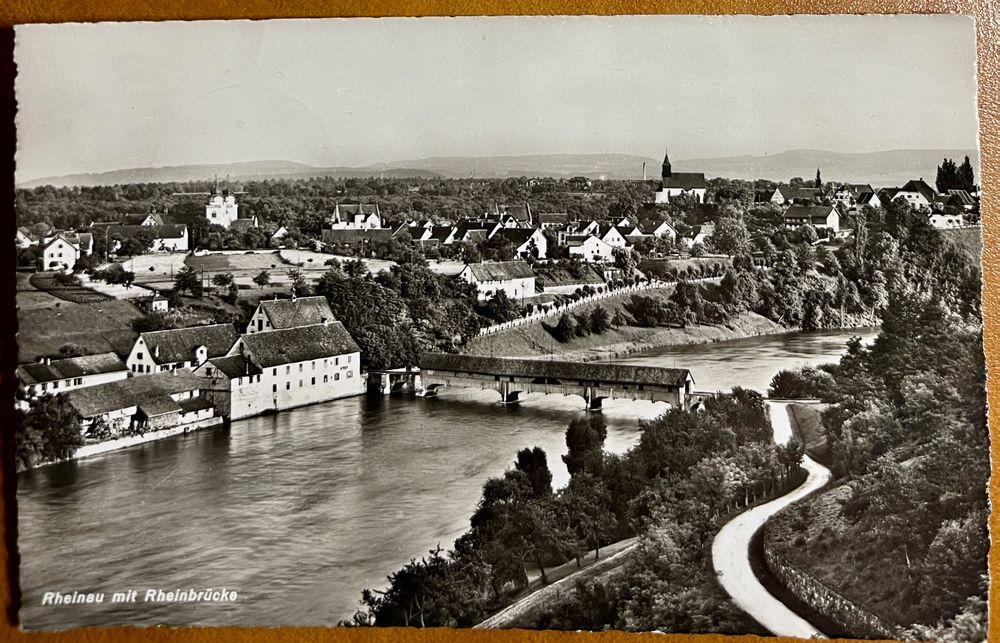 Rheinau mit Rheinbrücke 1953 | Kaufen auf Ricardo