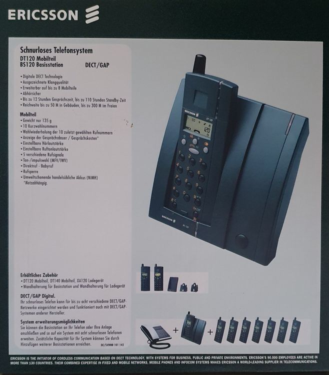 SONY ERICSSON schnurlos DT120 + Basisstation BS120 in OVP (Neu und ...