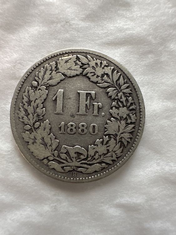 Silbermünze 1 Fr. 1880, HELVETIA Schweiz Swiss | Kaufen auf Ricardo