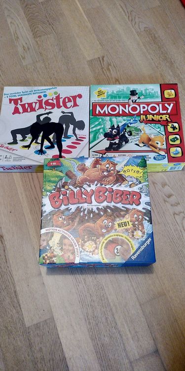 Spielesammlung: Billy Biber, Twister und Monopoly Junior (Gebraucht) in ...