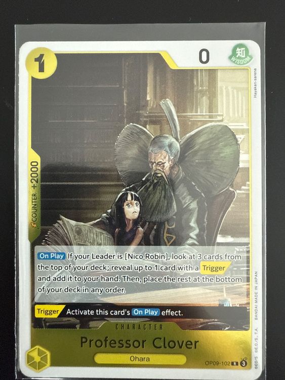 One Piece Karte Professor Clover OP09-102 Rare | Kaufen auf Ricardo