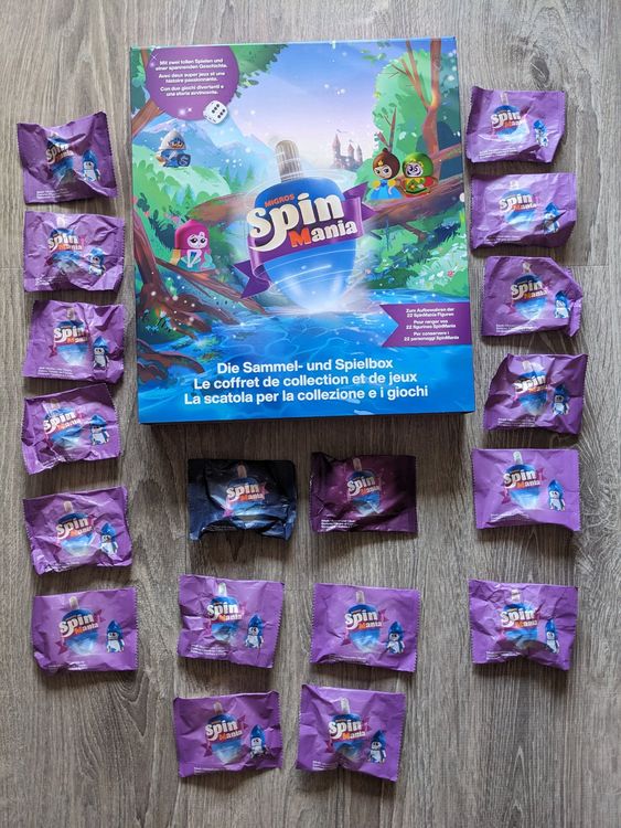 Migros Spinmania Spielbrett, beide Joker und 16 Beutel (Neu und ...