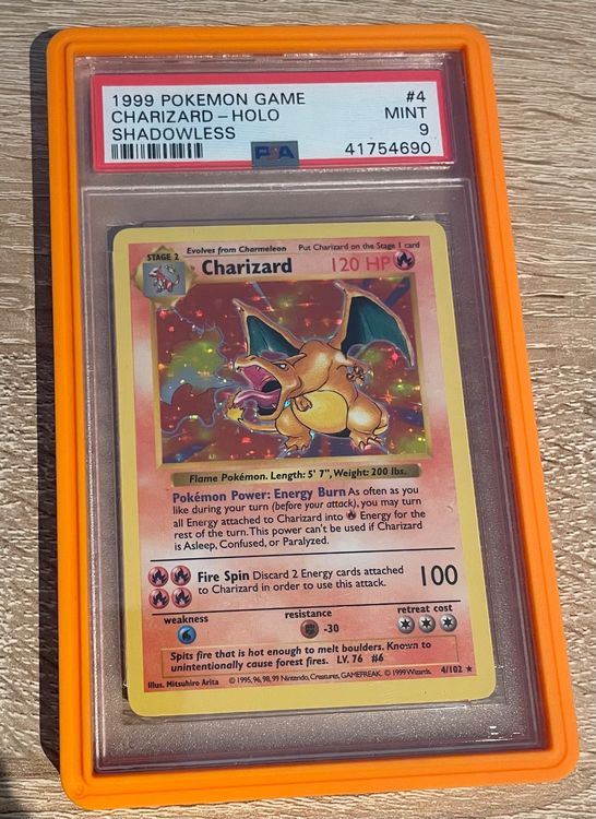 CHARIZARD PSA 9 SHADOWLESS Pokemon Holo 1999 GREAT PRICE! | Kaufen auf Ricardo