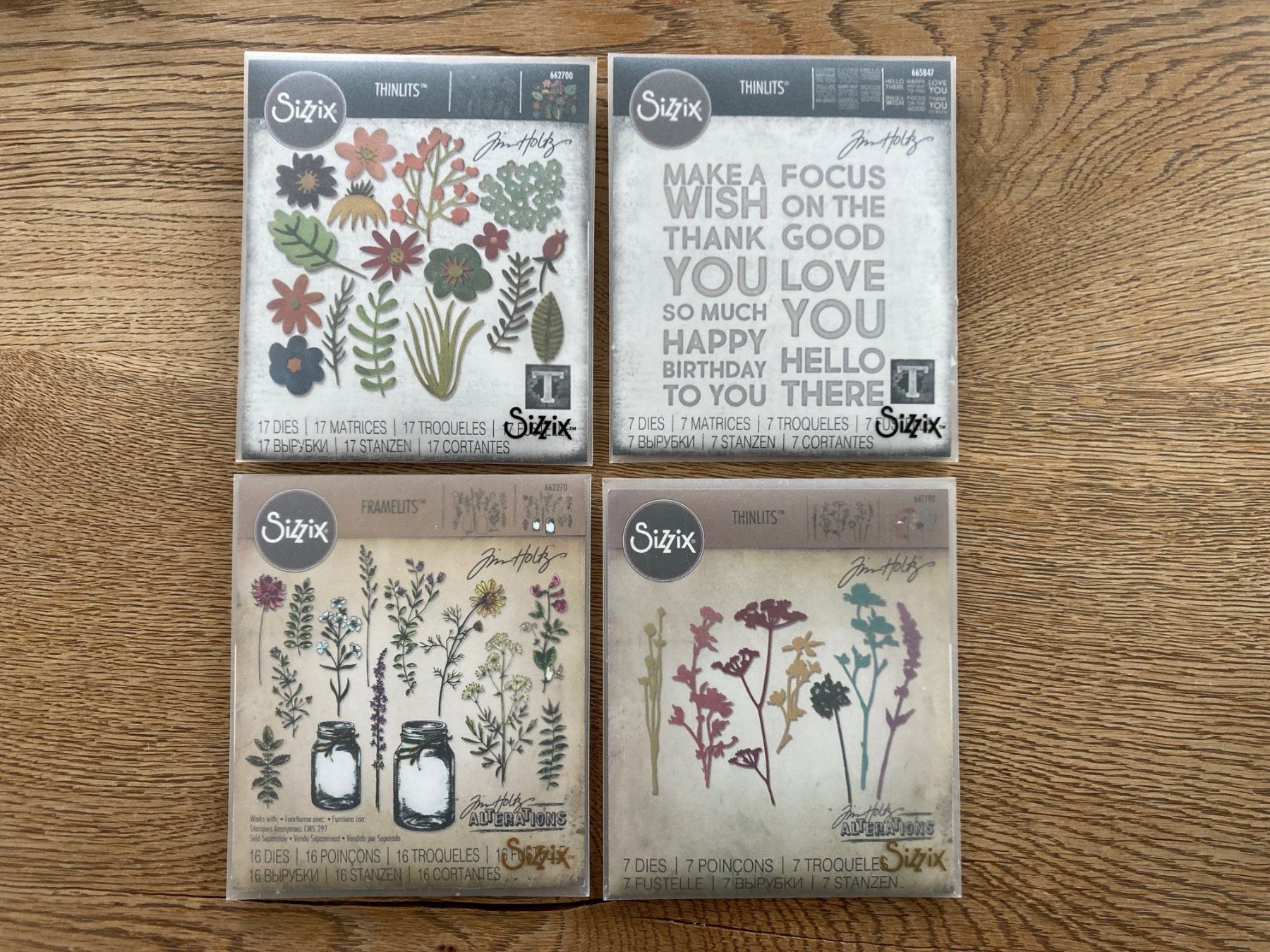 Original Sizzix Tim Holtz Thinlits Stanzformen-Set Nr. 6 (Gebraucht) in ...