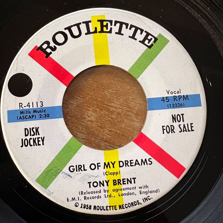 Tony Brent - Girl Of My Dreams / US-Promo 1958 (Gebraucht) in Gais für ...