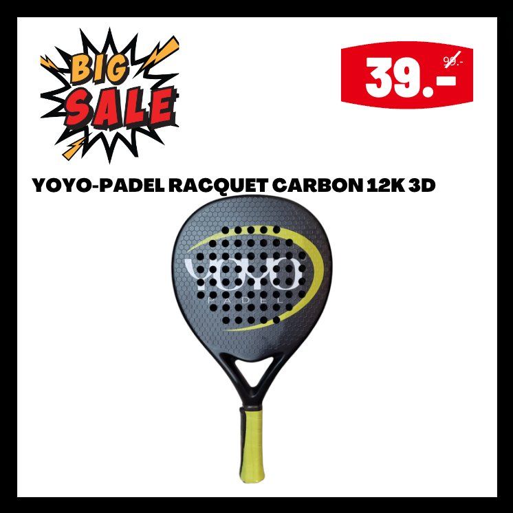 YOYO-PADEL Racquet Carbon 12K 3D + Sandpaper surface | Kaufen auf Ricardo