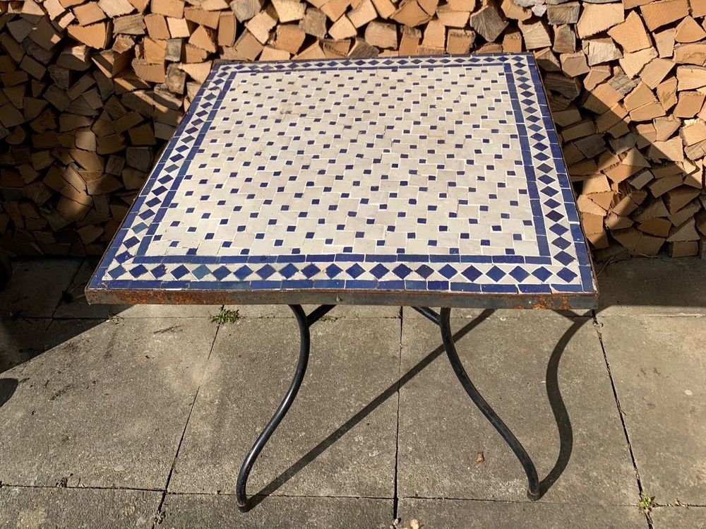 Wunderschone Gartentisch Mosaik Frostsicher Rechteckig Ebenbild