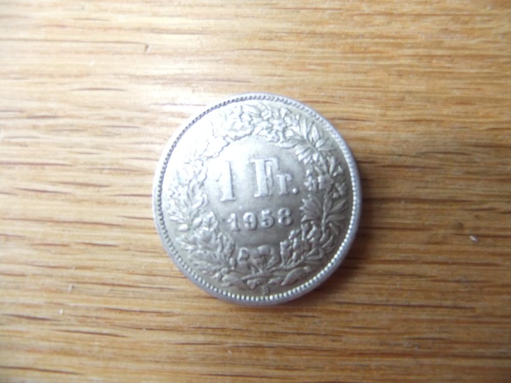 1 Franken Schweiz Helvetia 1958 | Kaufen auf Ricardo
