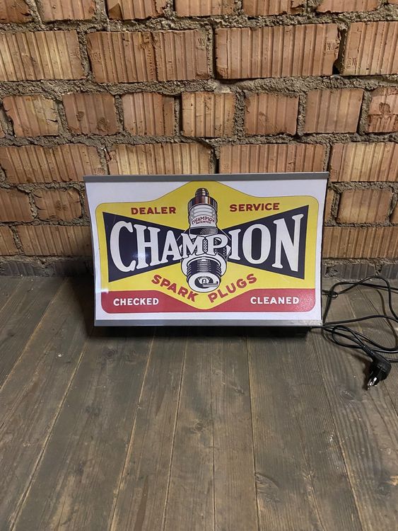 "CHAMPION" Spark Plugs Vintage Dealer Sign | Kaufen auf Ricardo